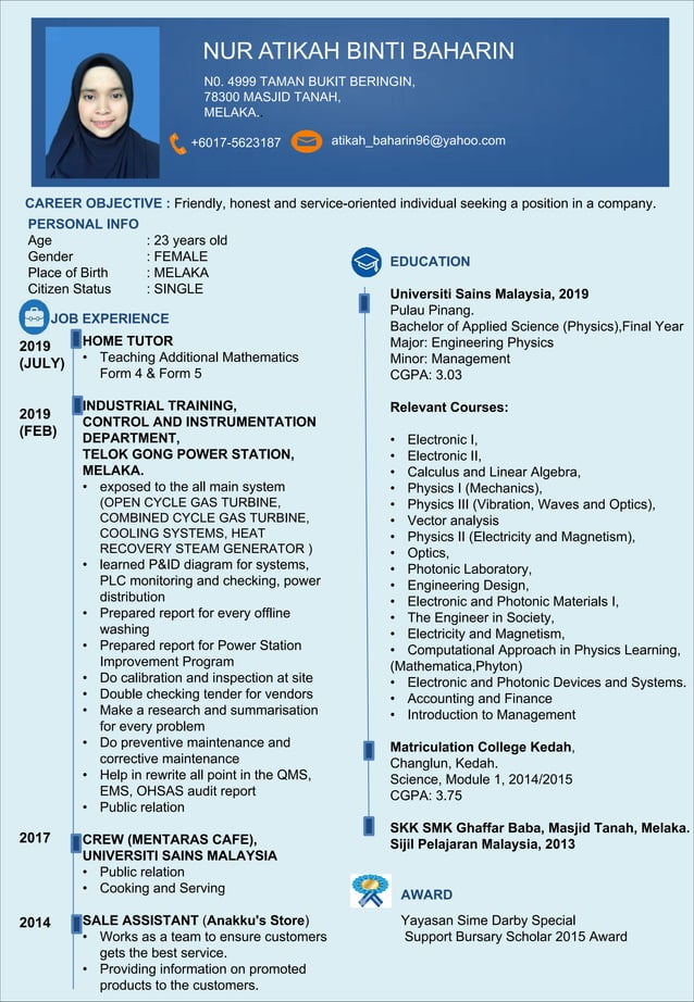 Resume nur atikah baharin | PDF