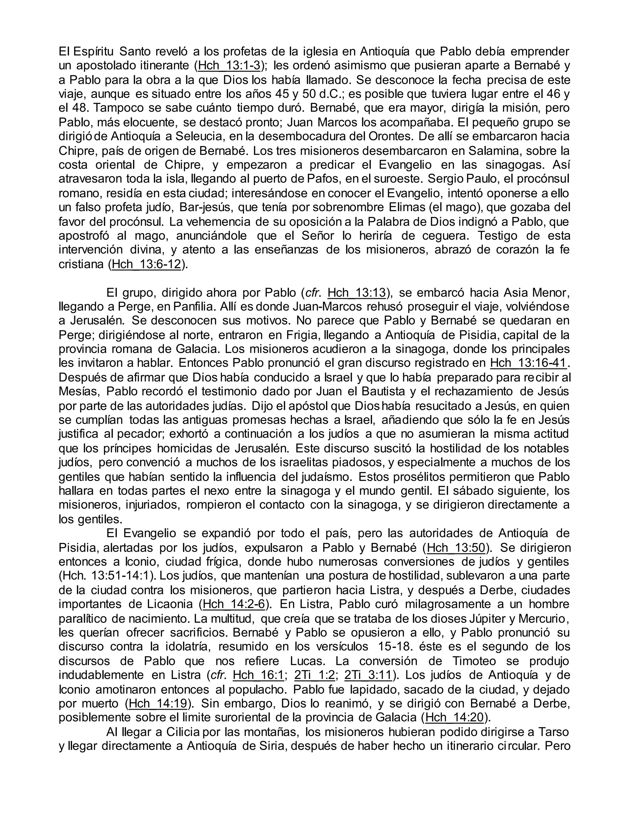 Resumen viaje pablo | DOCX