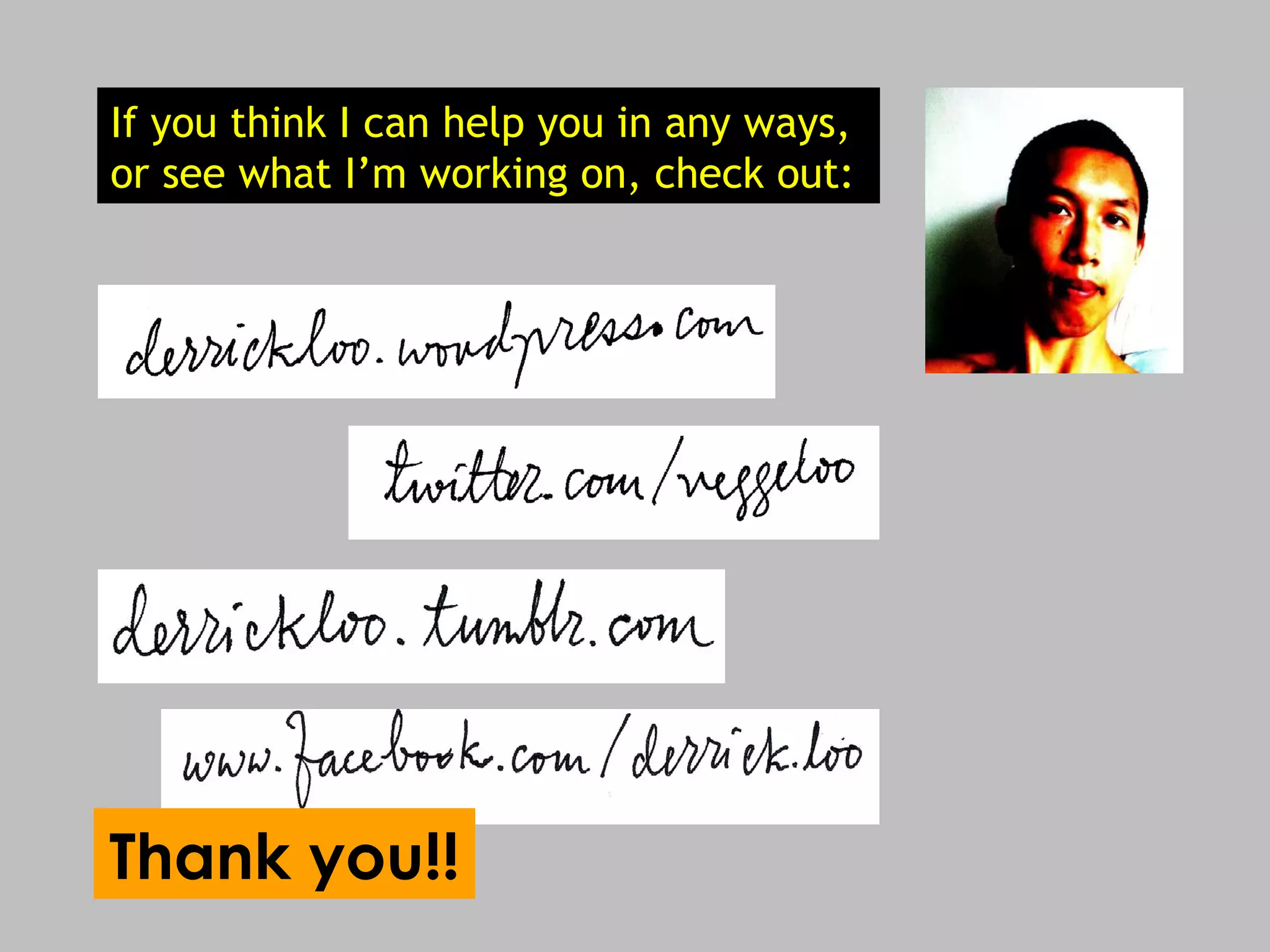 Resume of Derrick Loo | PPT