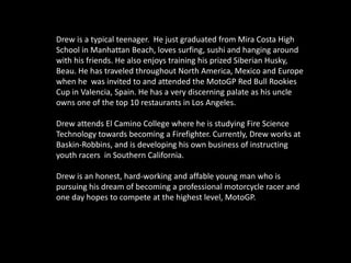 Resume Of Drew Price | PPSX | Motorcycle Sports | Auto Racing