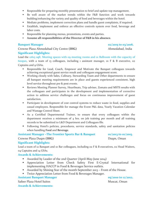 Resume of kanhaiya | PDF | Hospitality Industry | Industries