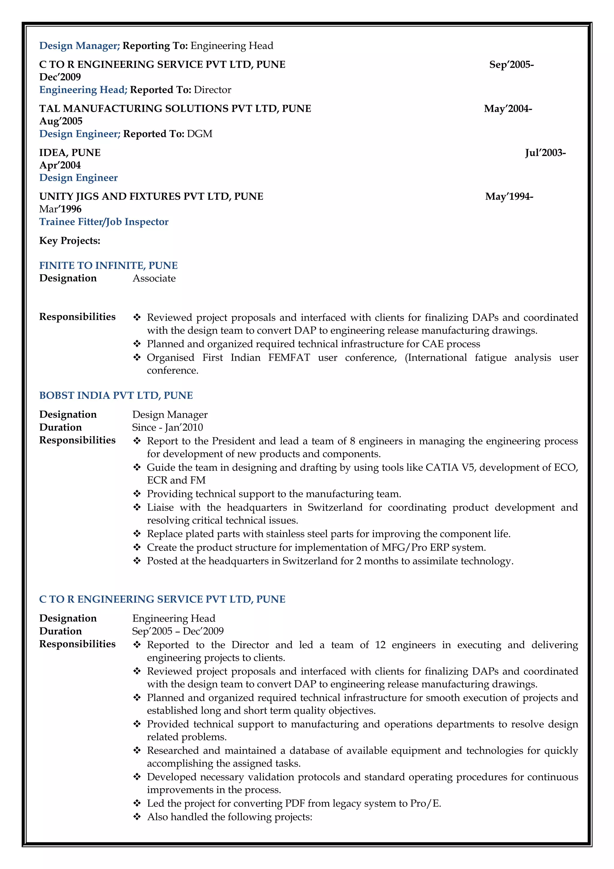 Resume of mandar_yadav | DOC | Civil Engineering Industry | Industries