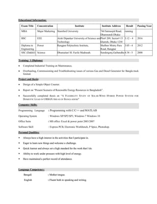 Resume of md.shakil cv 2020 | PDF