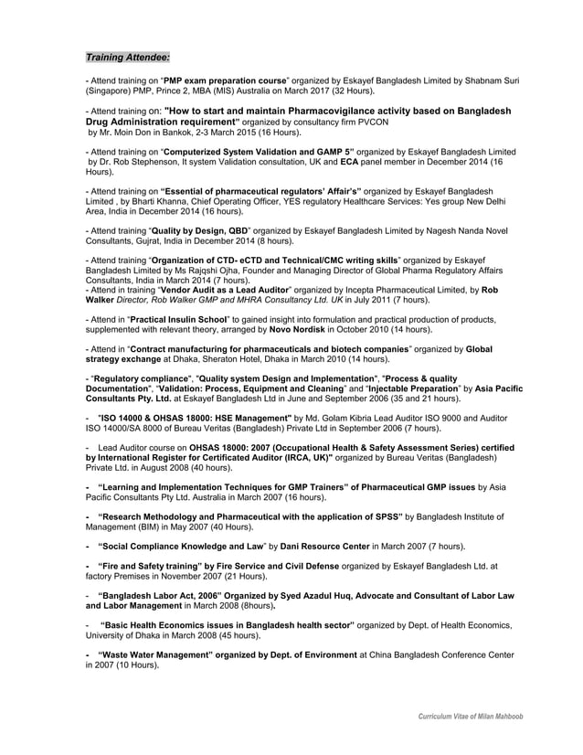 Resume of Milan Mahboob | PDF