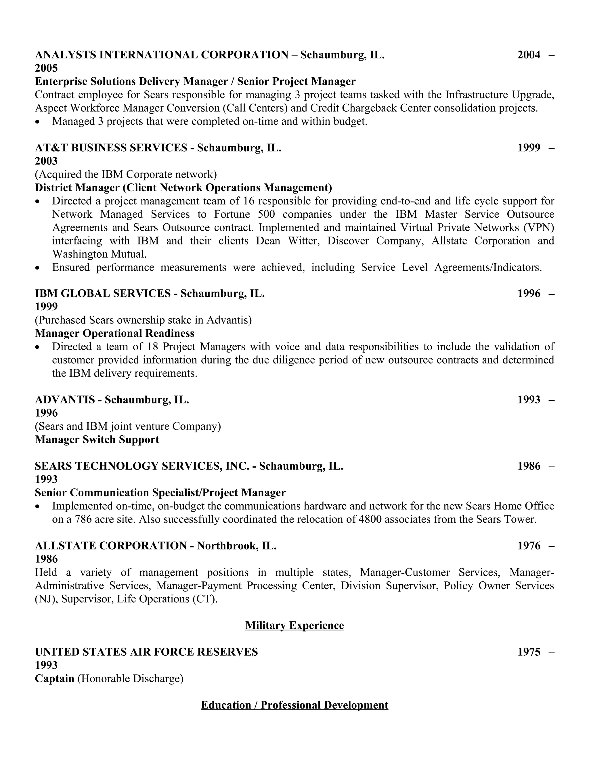 Resume of r. f. cashman upload | DOC | Computer Networking | Computing