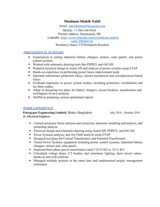 Resume of Shadman Shakib Nabil | PDF