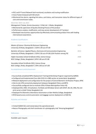 Resume of Shafi Alam | PDF