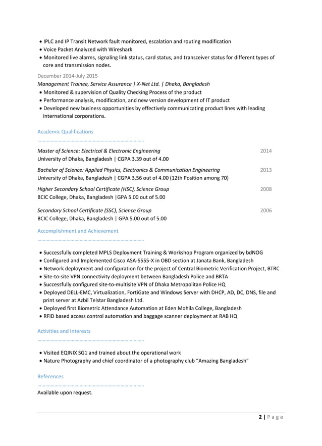 Resume of Shafi Alam | PDF