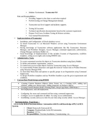 Resume of sidharam prachcande PLM Consultant | DOCX
