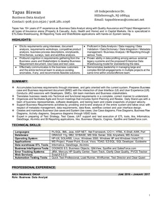 Resume of tapas biswas | DOCX