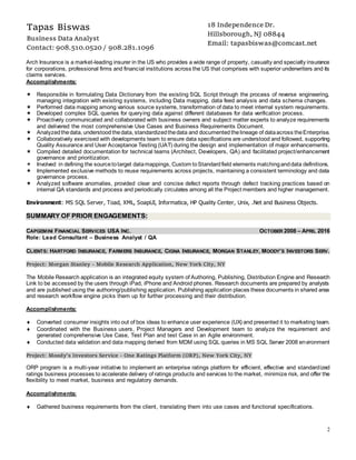 Resume of tapas biswas | DOCX