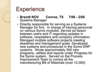 Resume Of Veal Johnson | PPTX | Databases | Computer Software and ...