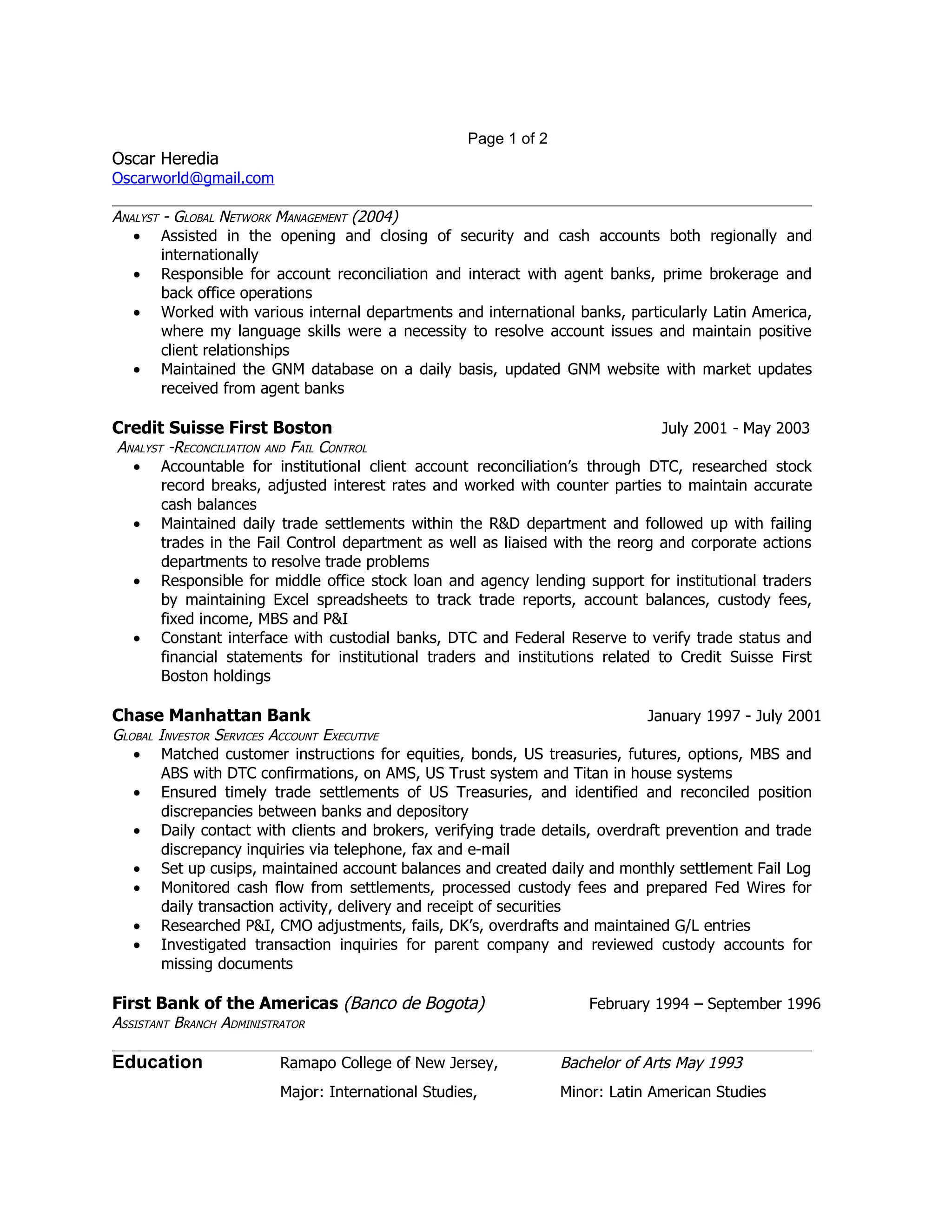 Resume Oscar Basic | DOC