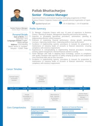 Resume pallab bhattacharjee | PDF | Business Utilities | Business