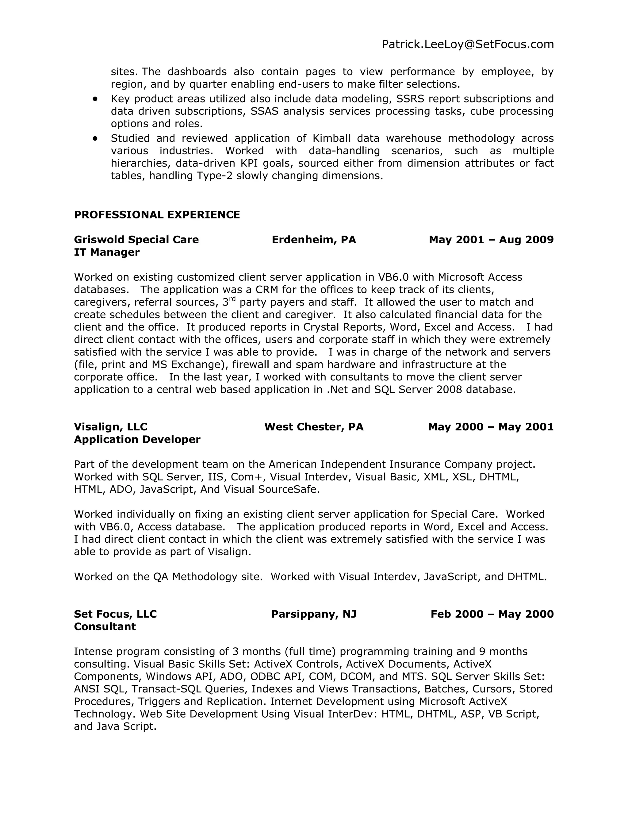 Resume Patrick Lee Loy | DOCX