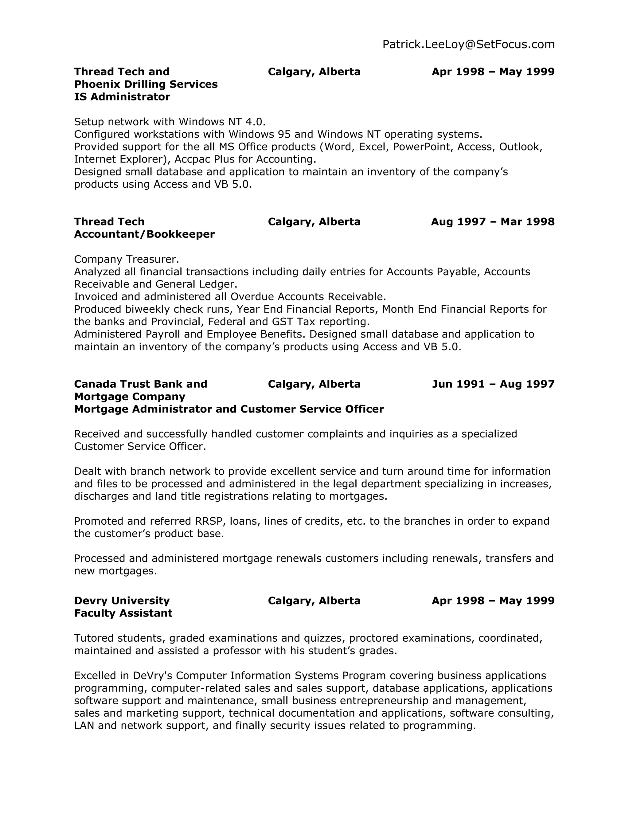 Resume Patrick Lee Loy | DOCX