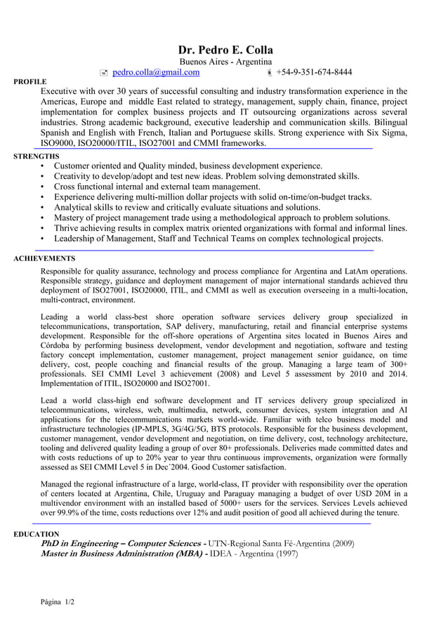 Dr. Pedro E. Colla | PDF
