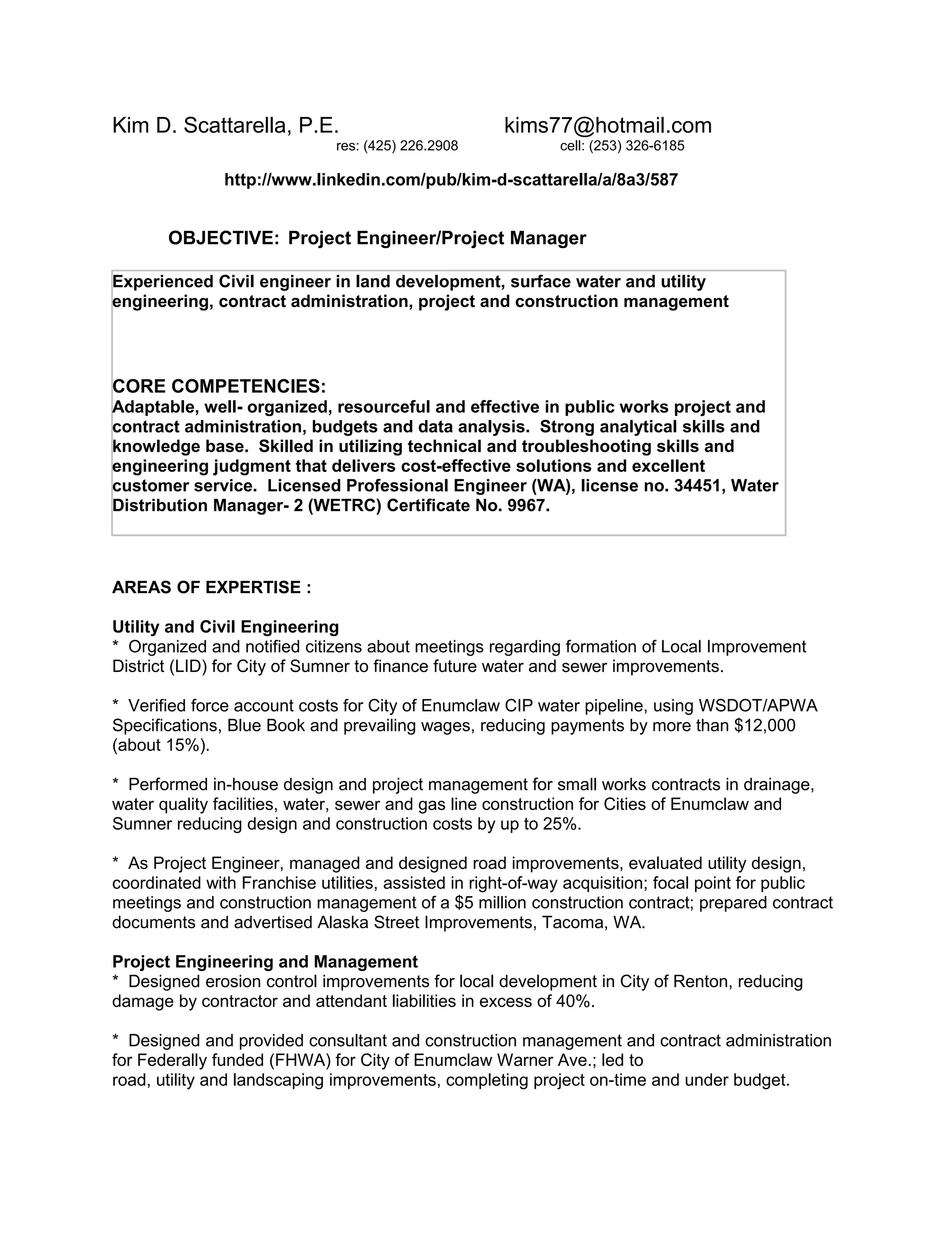 Resume pe civil | PDF