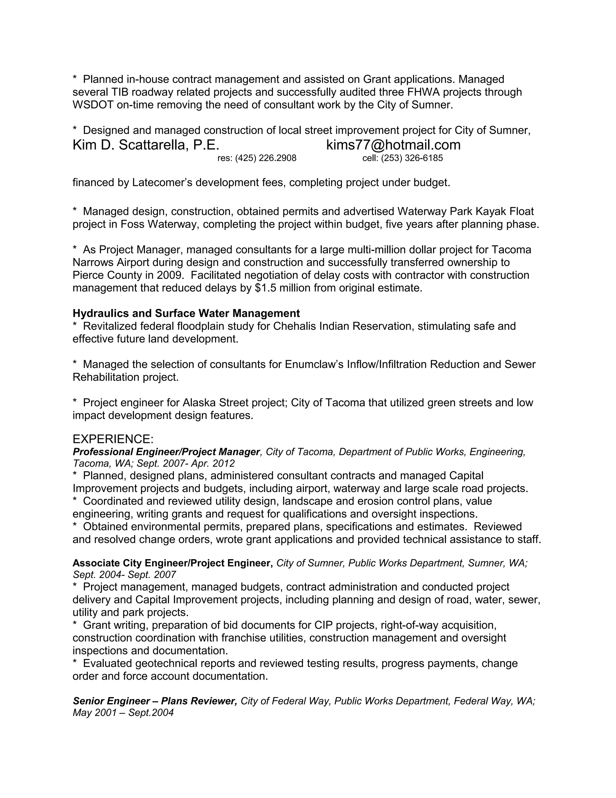 Resume pe civil | DOC