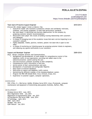 Resume perla ospina | PDF