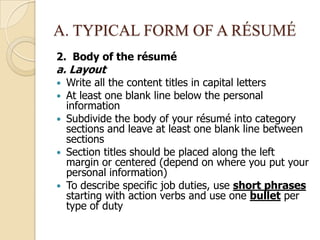 How to write a successful resume or CV in English | PPT