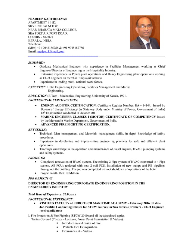 Resume pradeep karthikeyan | DOC
