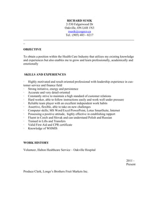 Resume PSW | PDF