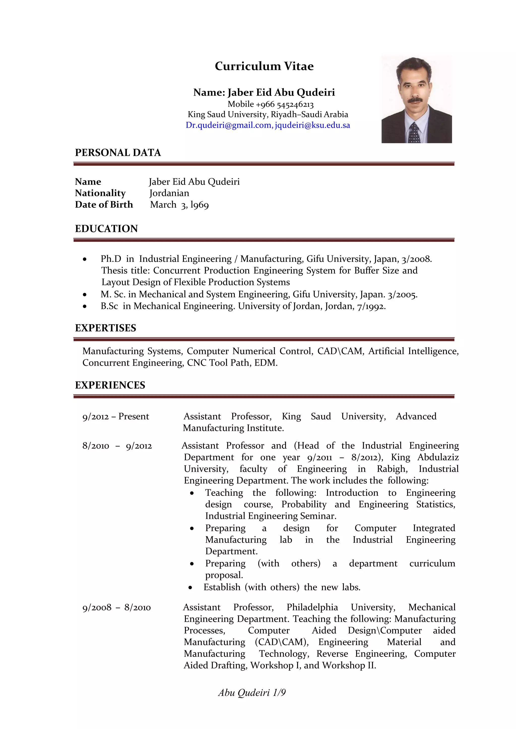 Resume qudeiri 10_2015_final | PDF