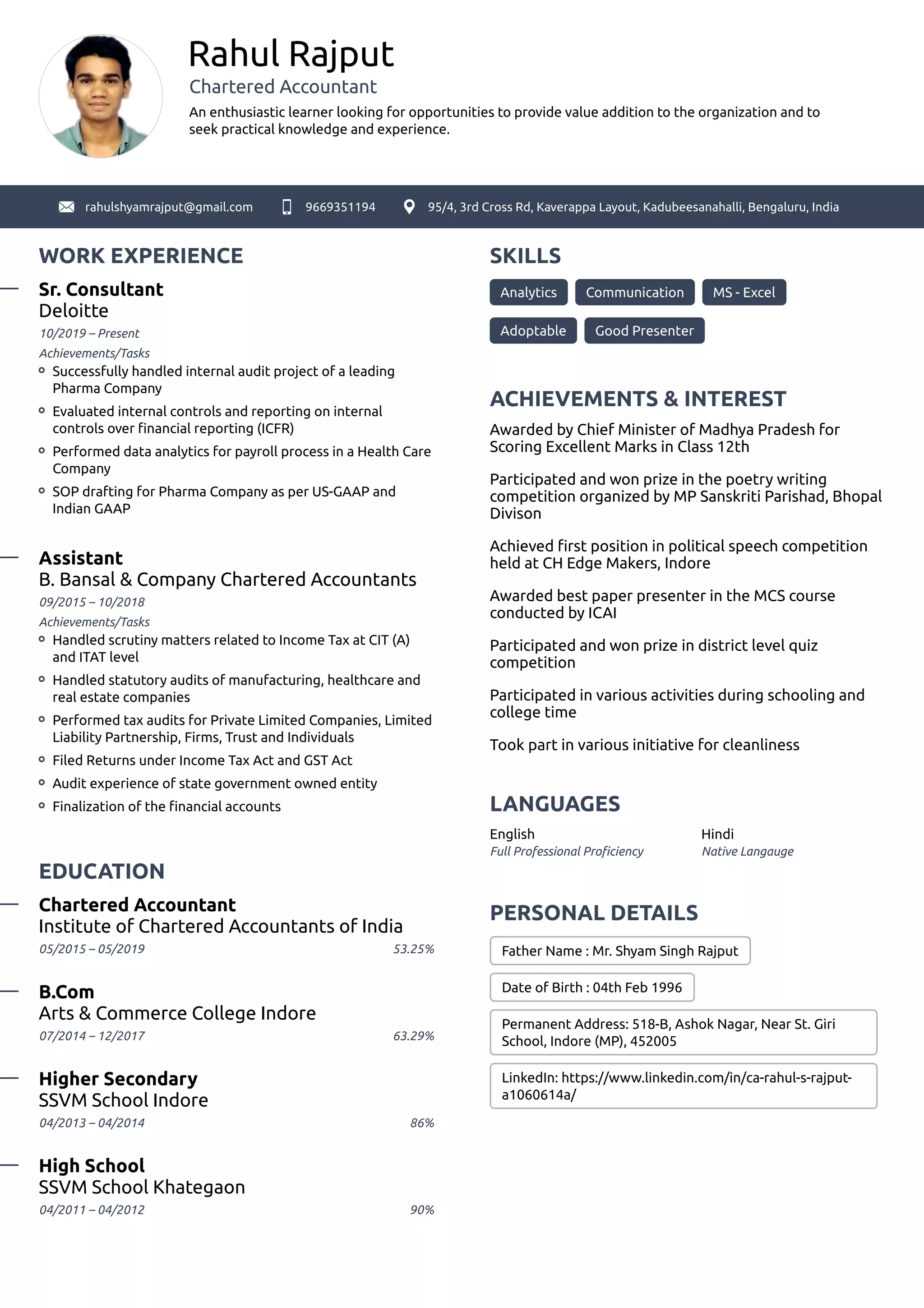 Resume_Rahul S Rajput | PDF