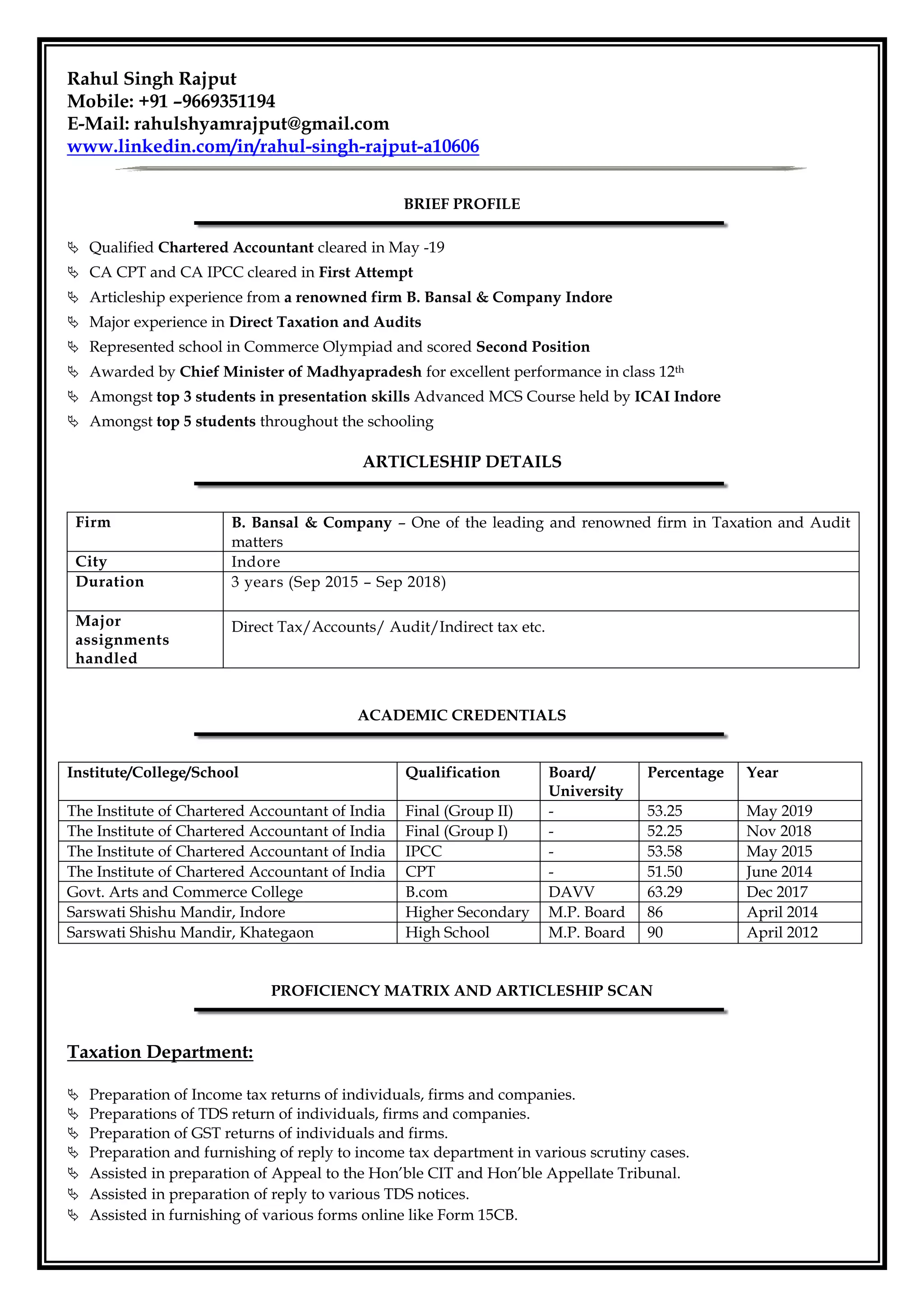 Resume rahul s rajput | PDF