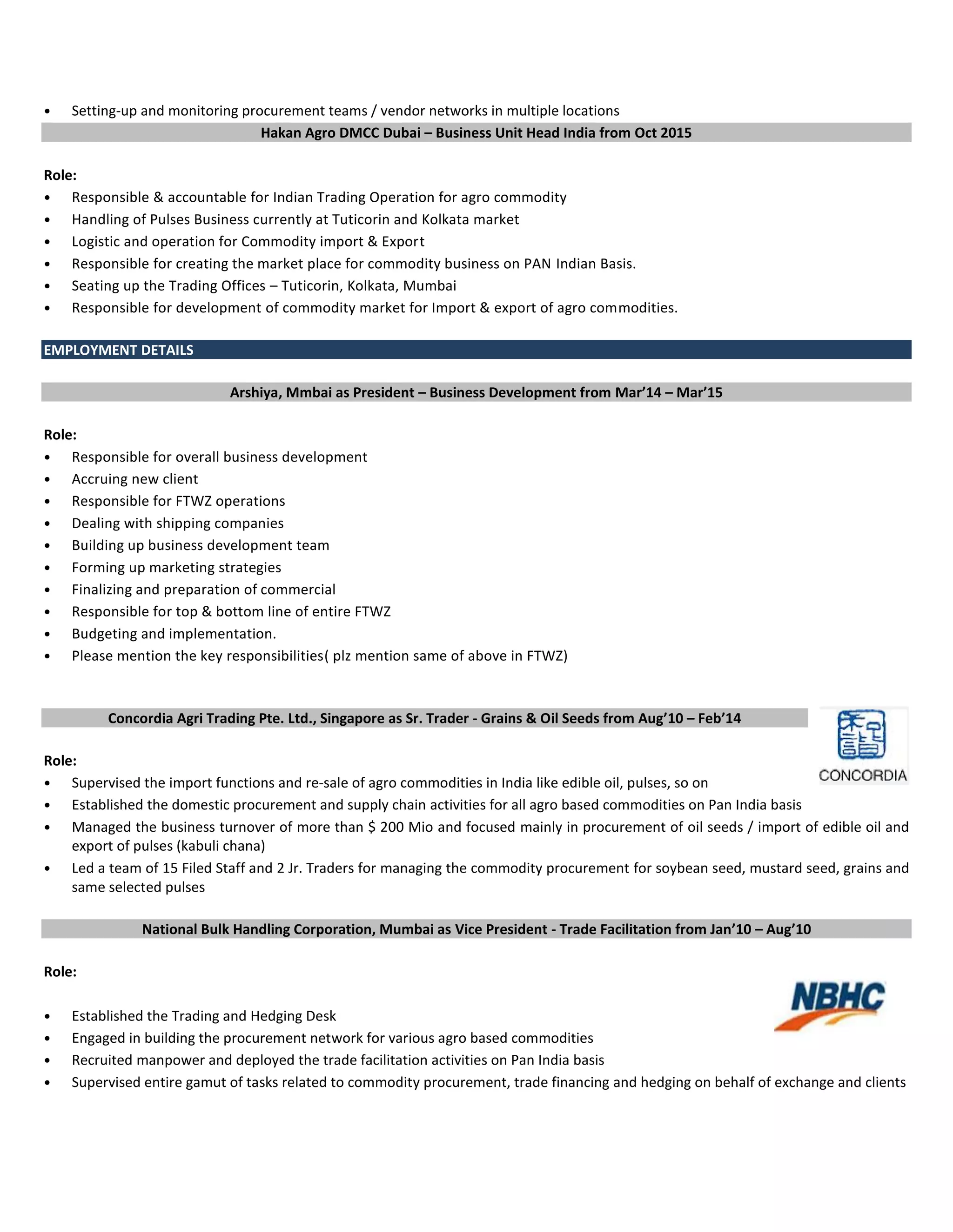 Agriculture Commodity Trading Proffessional | PDF
