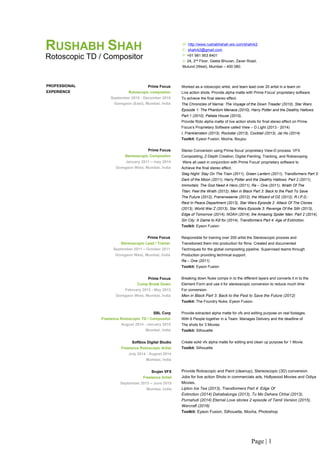 Resume rushabh | PDF