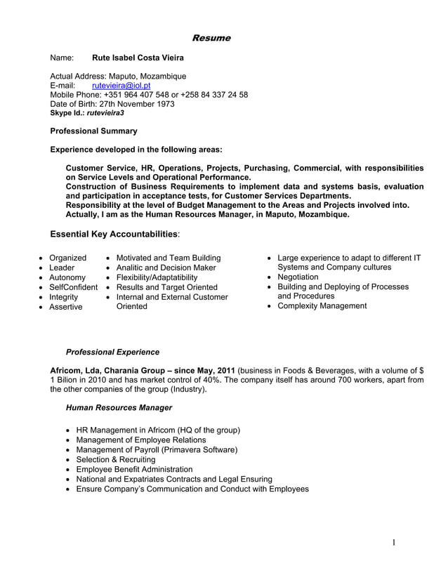 Resume Rv V1 Moz | PDF