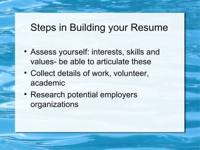 Create your own Resume Effectively | PPT