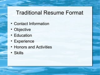 Create your own Resume Effectively | PPT