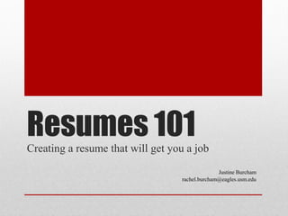 Resumes 101 | PDF