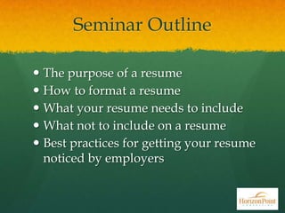 Resumes 101 Athens State University | PPT