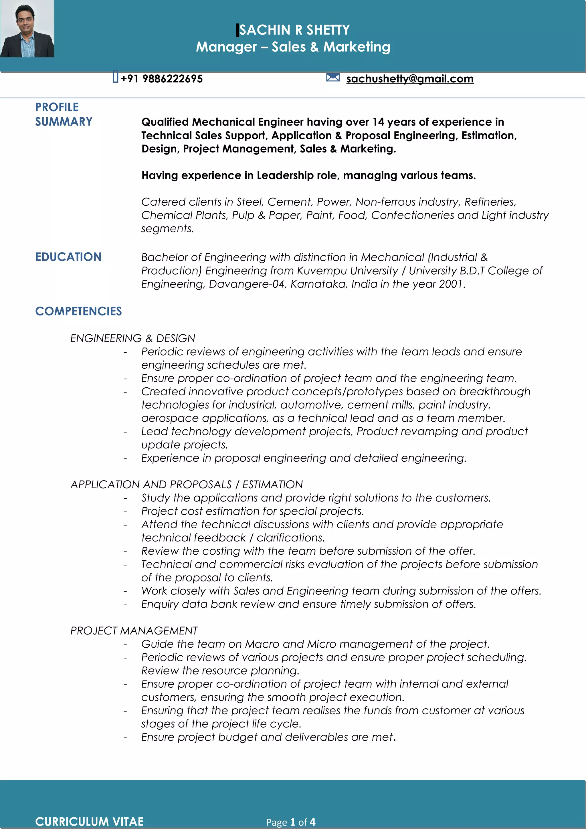 Resume Sachin Shetty 1 Pdf