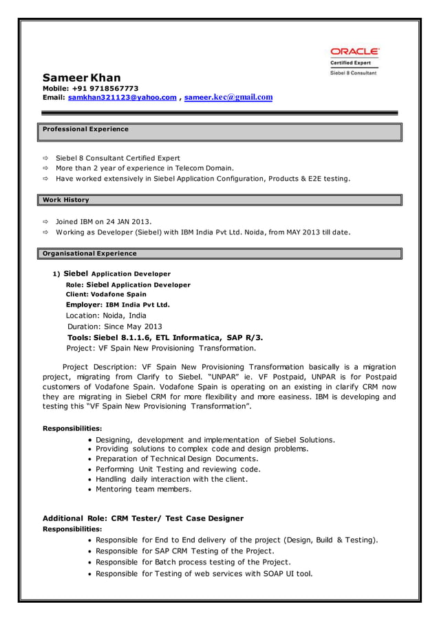 Resume sameer khan | PDF