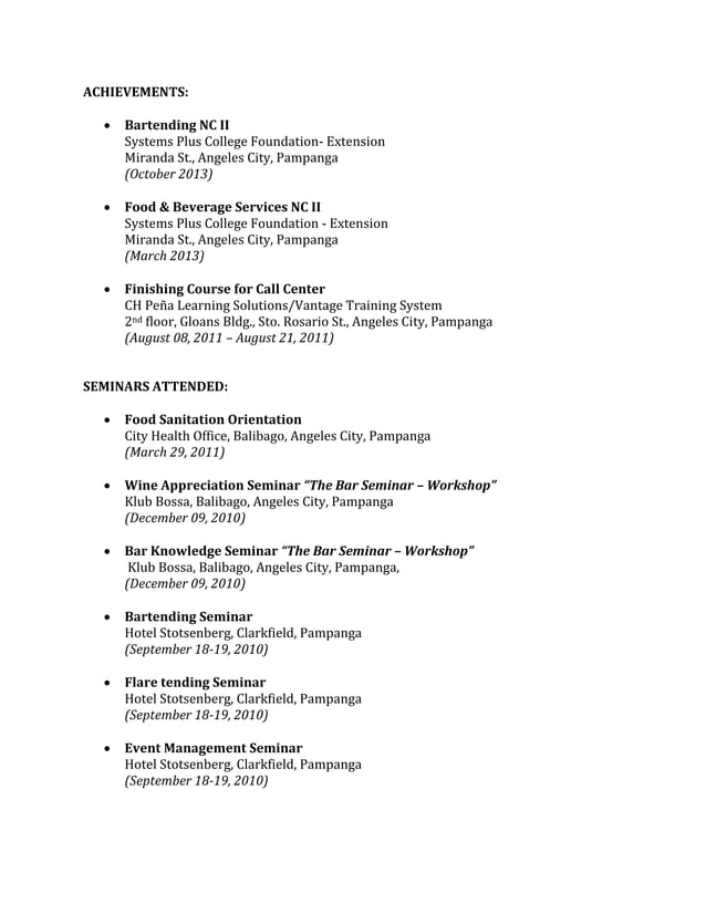 Resume (sample) | DOCX | Education