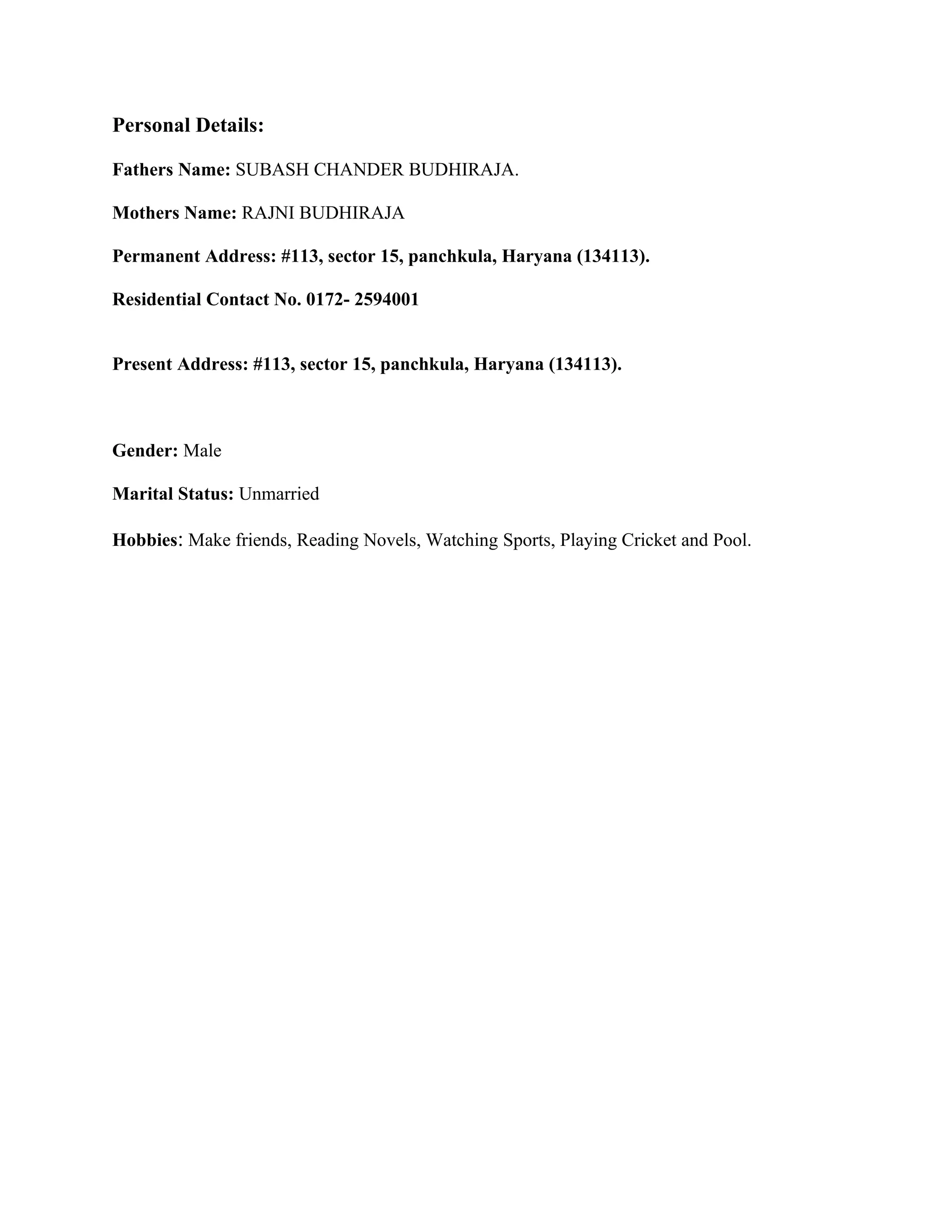 Resume sample 2 | DOC