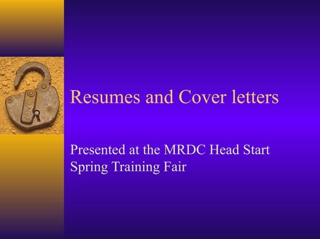 Resumes and Cover Letters Presentation | PPT