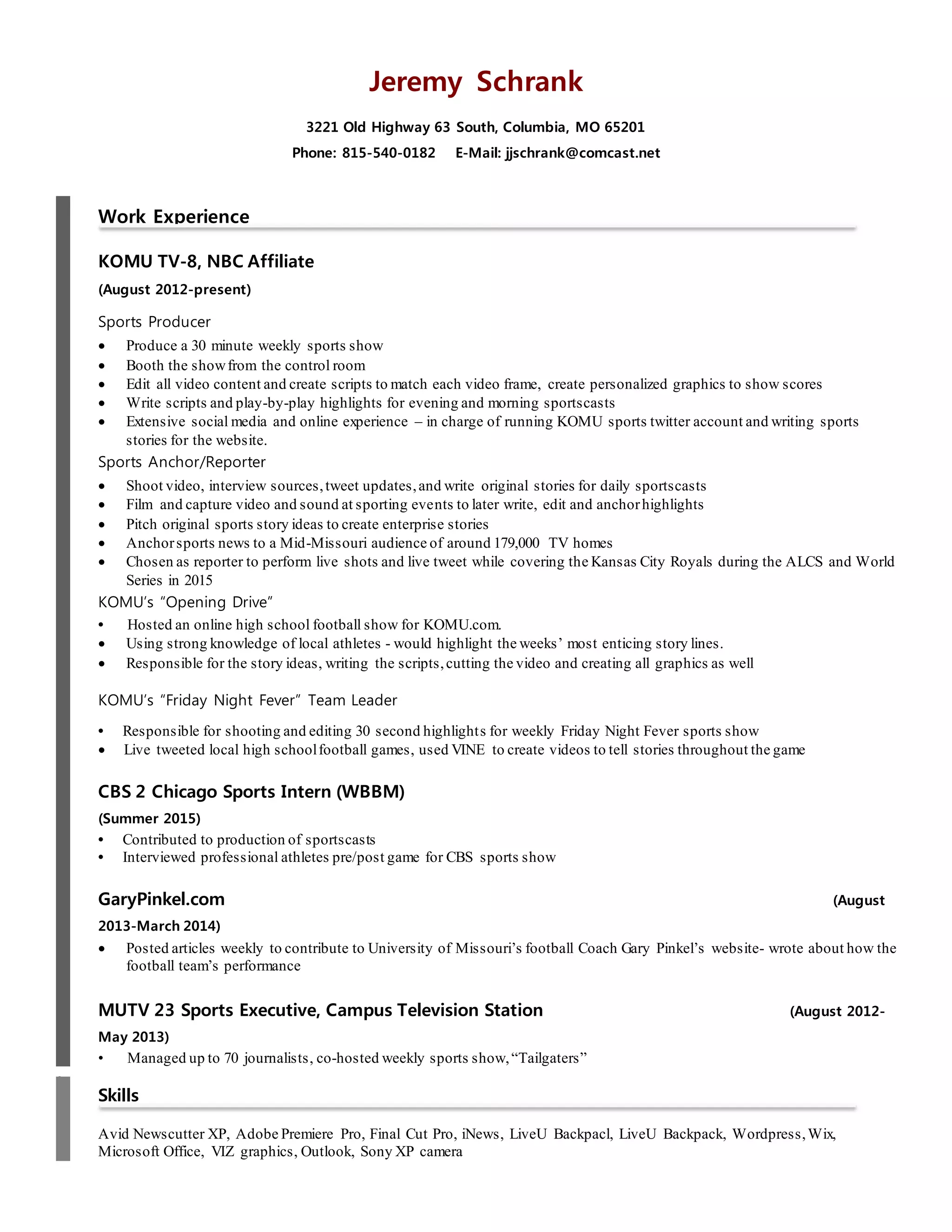 Schrank_Resume | PDF