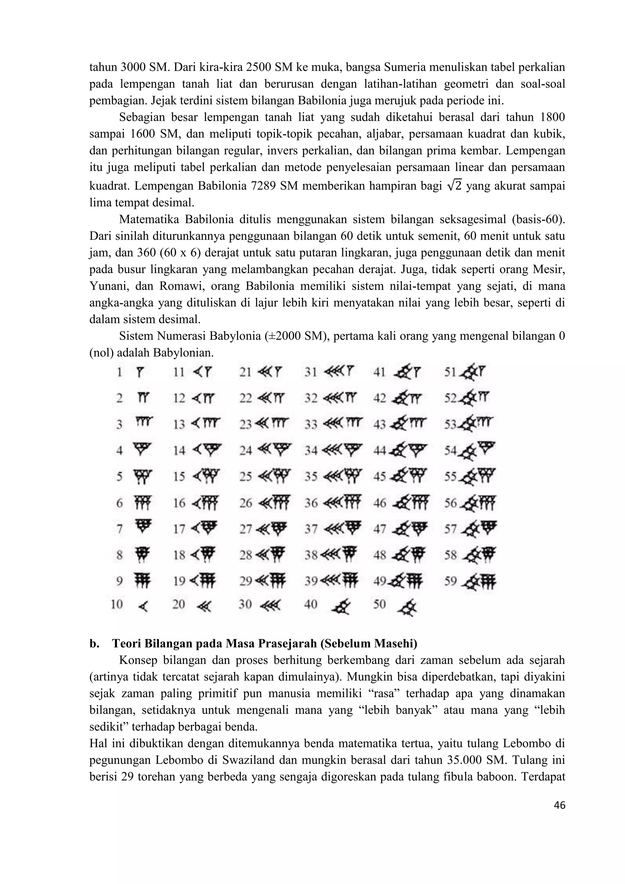 Resume sejarah dan perkembangan bilangan | PDF