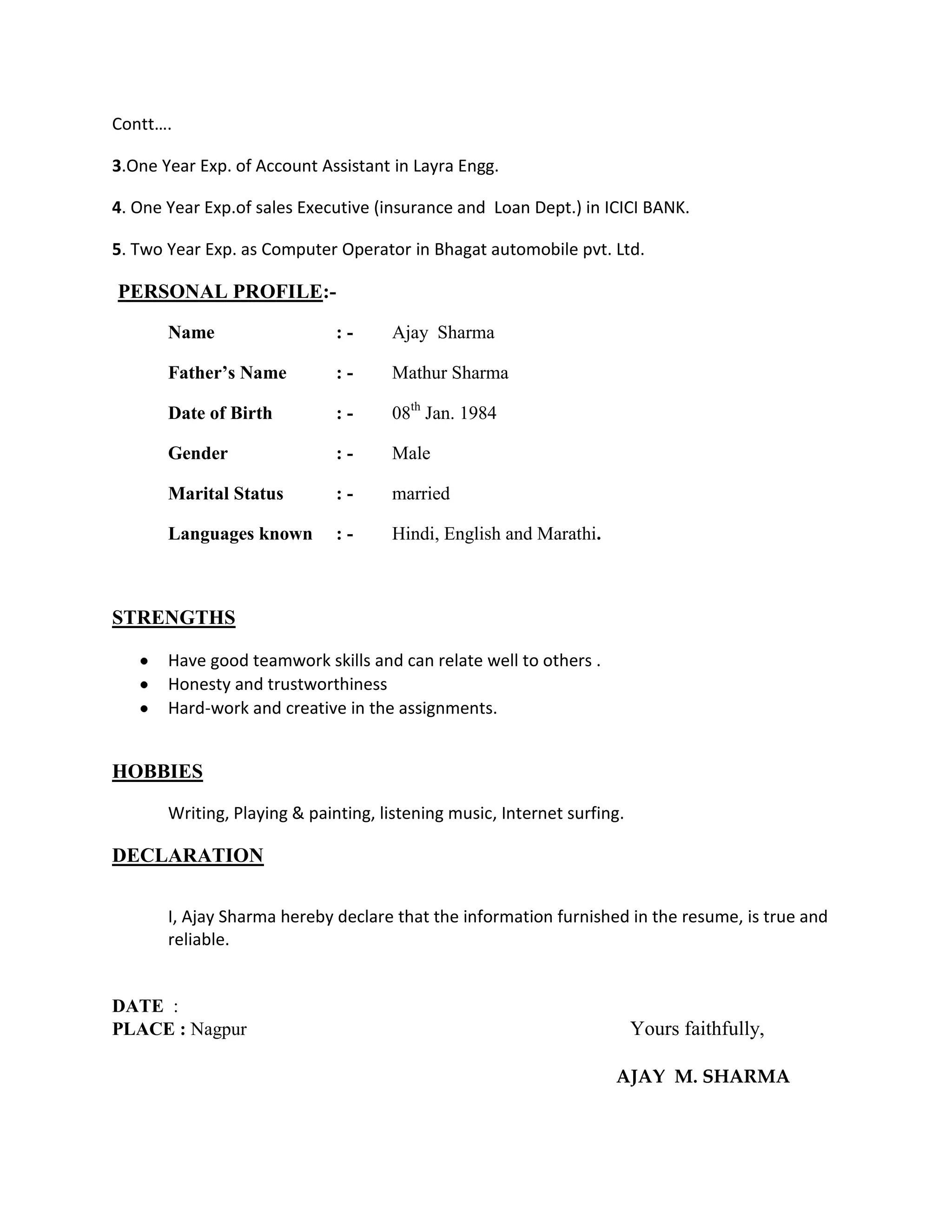 My Resume | DOCX