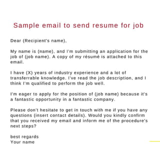 Resume Share Technique Pdf