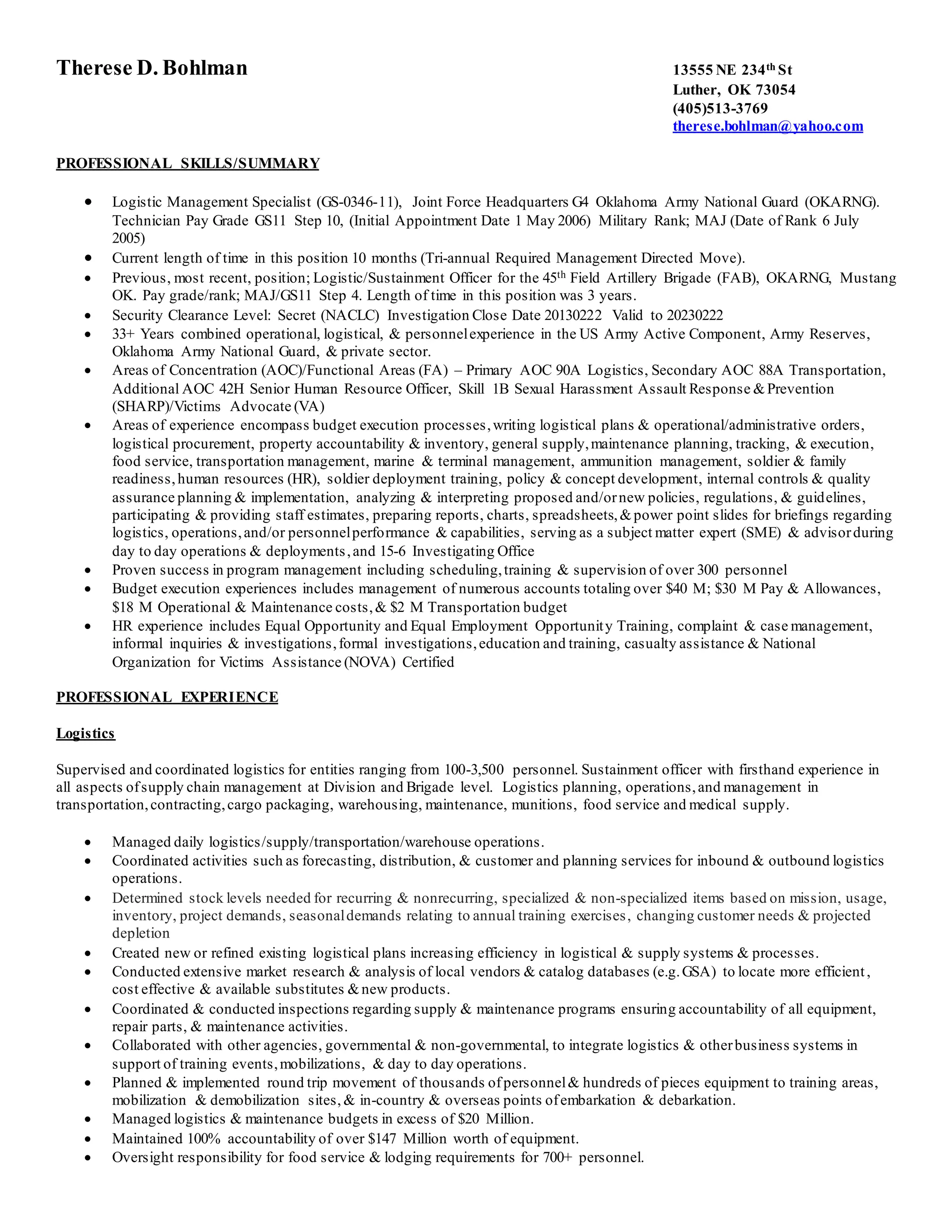 Resume 'short form' feb 16 | PDF