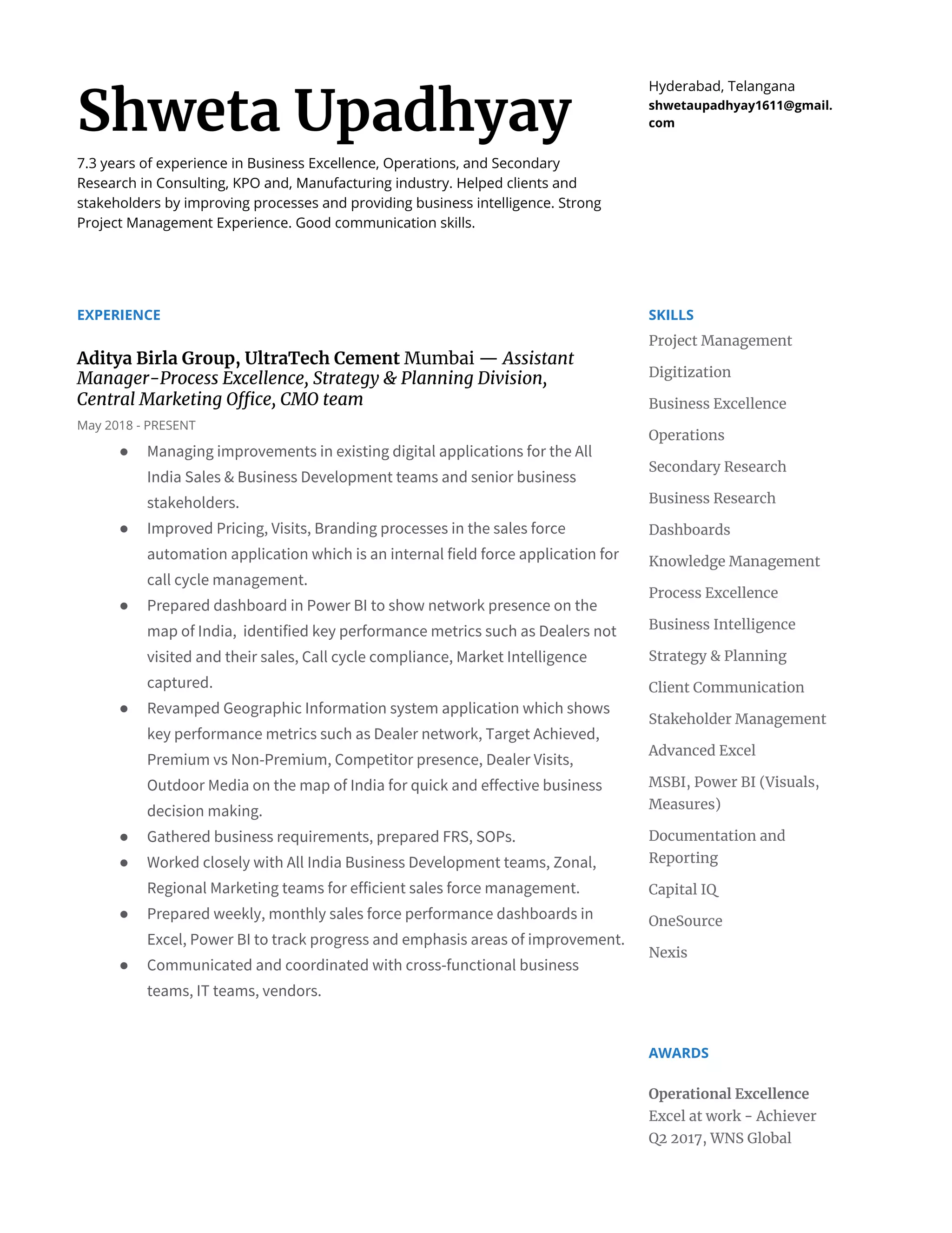 Resume shweta upadhyay | PDF Resume shweta upadhyay | PDF