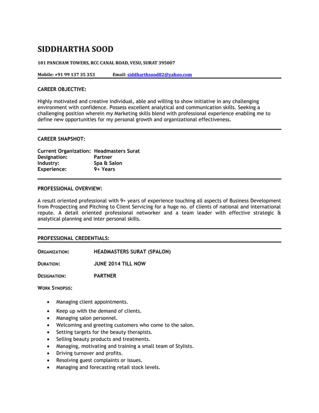 Resume sid | PDF