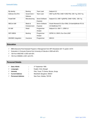 Resume somnath sinha | PDF